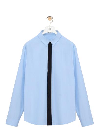 LOEWE contrast-placket long-sleeve shirt